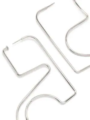 COURREGES Medium Ac Dangle Earrings - Silver
