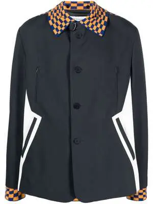 KIKO KOSTADINOV Check-pattern Panelled Shirt Jacket