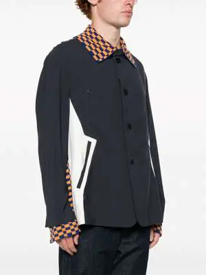 KIKO KOSTADINOV Check-pattern Panelled Shirt Jacket