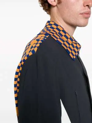 KIKO KOSTADINOV Check-pattern Panelled Shirt Jacket