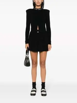 Gcds Pleated Miniskirt - Black