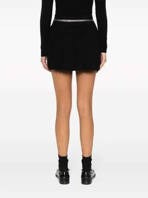 Gcds Pleated Miniskirt - Black