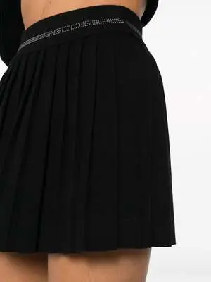 Gcds Pleated Miniskirt - Black