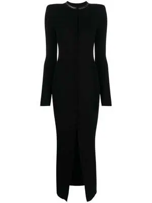 Gcds Ribbed Knit Maxi Dress - Black
