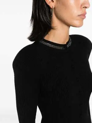 Gcds Ribbed Knit Maxi Dress - Black