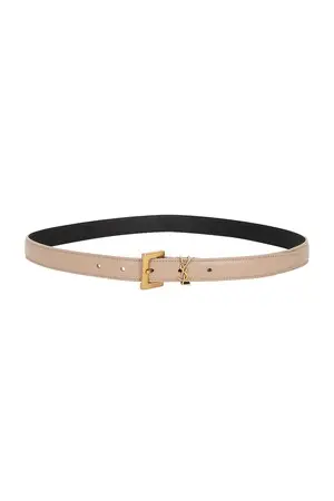 Saint Laurent Monogramme Belt - Dark Beige