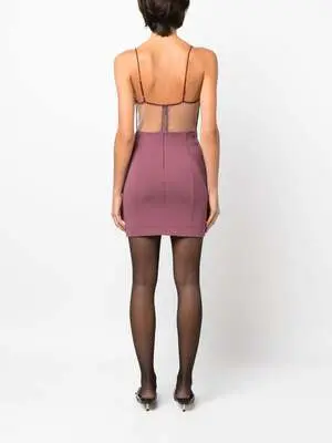 NENSI DOJAKA Sheer-paneling Bustier Minidress