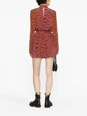 Zadig&Voltaire Animal-print Silk Minidress