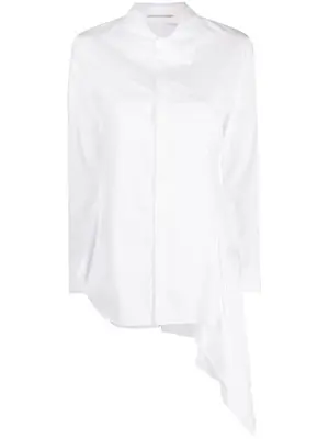 Yohji Yamamoto Asymmetric Cotton Shirt - White