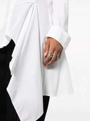 Yohji Yamamoto Asymmetric Cotton Shirt - White