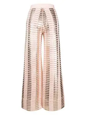 GENNY Metallic Finish Flared Trousers