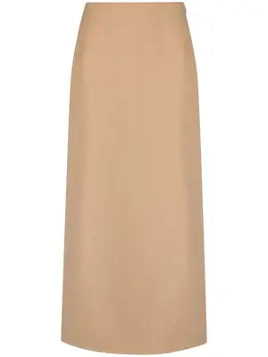BY MALENE BIRGER Palomie Wool Midi Skirt - Neutrals