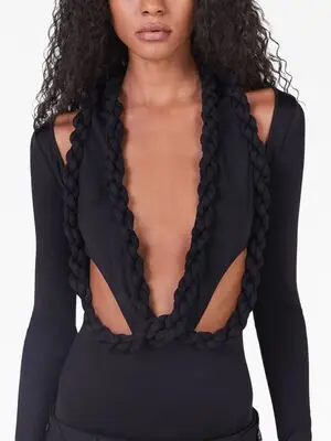 Stella McCartney Cut-out Braided Bodysuit