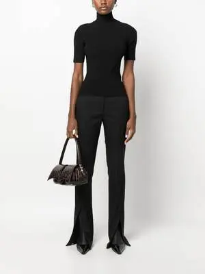 Off-White Tech Drill Flared Trousers - Black