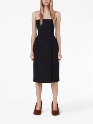 Stella McCartney Double-breasted Bustier Midi Dress