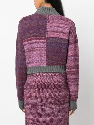 DESTREE Damien Mélange-effect Knitted Jumper - Purple
