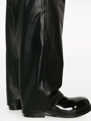 Gcds Wide-leg Leather Trousers