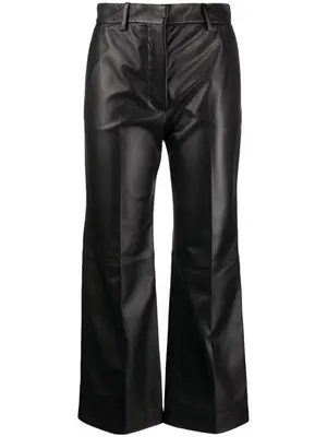 JOSEPH Talia Leather Cropped Trousers