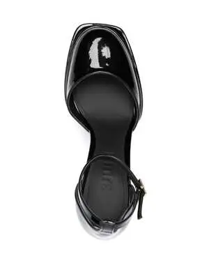 3JUIN Platform Leather Pumps - Black