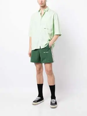 Palm Angels New Classic Embroidered Track Shorts