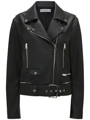 JW Anderson Leather Biker Jacket - Black