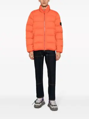 Stone Island Quilted Down Jacket - Orange
