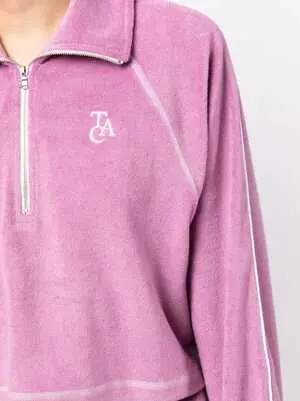 TOUT A COUP Logo-embroidered Fleece Polo Top