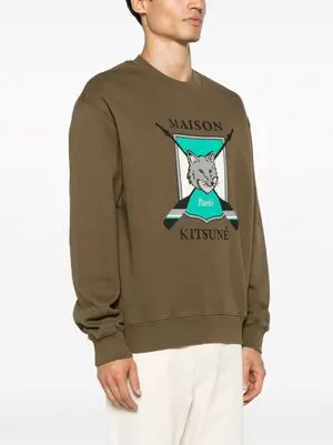 Maison Kitsuné Logo-print Cotton Sweatshirt
