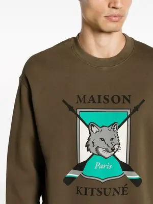 Maison Kitsuné Logo-print Cotton Sweatshirt