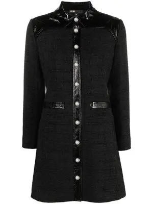 Maje Tweed Trimmed Minidress - Black