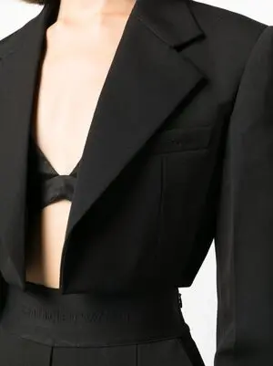 Alexander Wang Cropped Wool Blazer