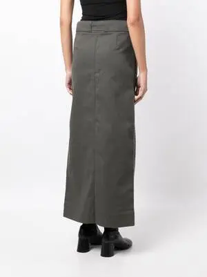 SA SU PHI Belted Cotton Straight Skirt