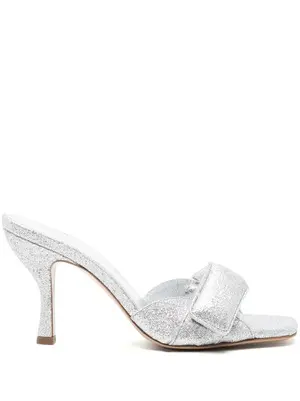 GIABORGHINI Glitter Detailing Leather Sandals