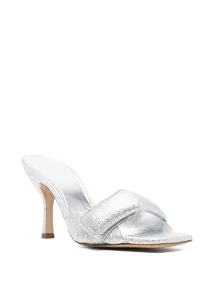 GIABORGHINI Glitter Detailing Leather Sandals