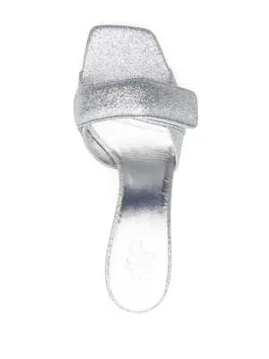 GIABORGHINI Glitter Detailing Leather Sandals