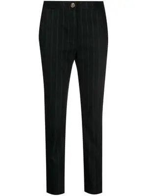 Versace Pinstripe Slim-cut Trousers