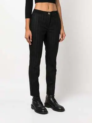 Versace Pinstripe Slim-cut Trousers