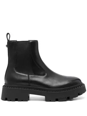 Ash Elasticated-panels Ankle-length Leather Boots