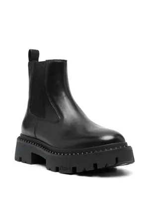 Ash Elasticated-panels Ankle-length Leather Boots