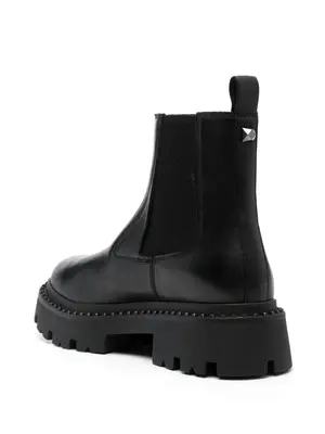 Ash Elasticated-panels Ankle-length Leather Boots