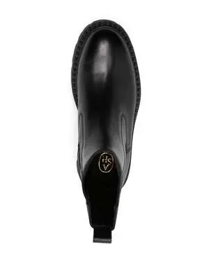 Ash Elasticated-panels Ankle-length Leather Boots