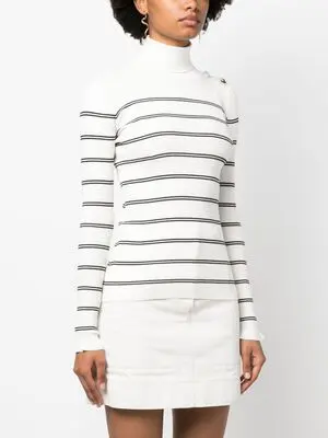 Liu Jo Striped Ribbed-knit Jumper