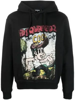 Dsquared2 Graffiti-print Cotton Hoodie