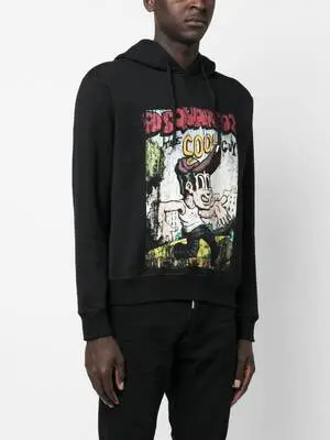 Dsquared2 Graffiti-print Cotton Hoodie