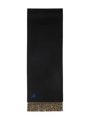 Burberry Ekd Embroidered Cashmere Scarf - Brown