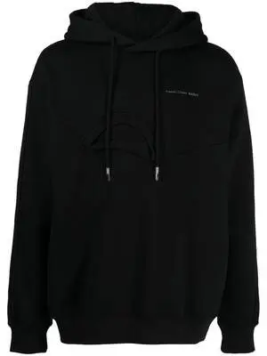 FENG CHEN WANG Logo-embroidered Layered Hoodie
