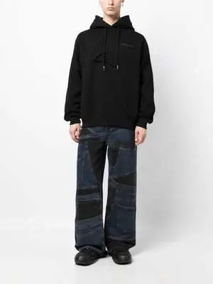 FENG CHEN WANG Logo-embroidered Layered Hoodie