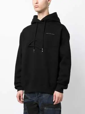 FENG CHEN WANG Logo-embroidered Layered Hoodie