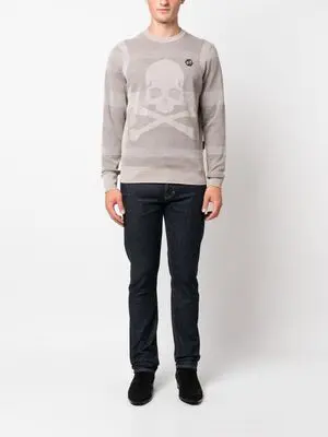 Philipp Plein Skull & Bones Wool-blend Jumper