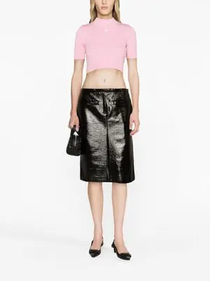 COURREGES Low-rise Vinyl Midi Skirt